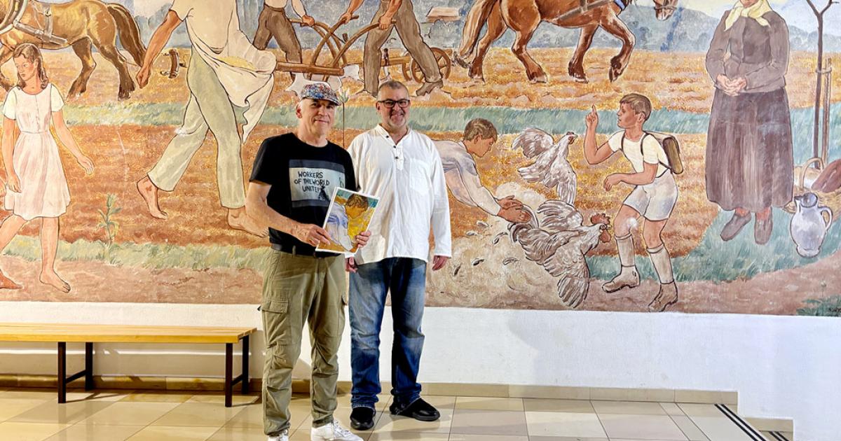 Michael Wittig besichtigte Fresko | Vorchdorf Online - VORchdorfer Tipp