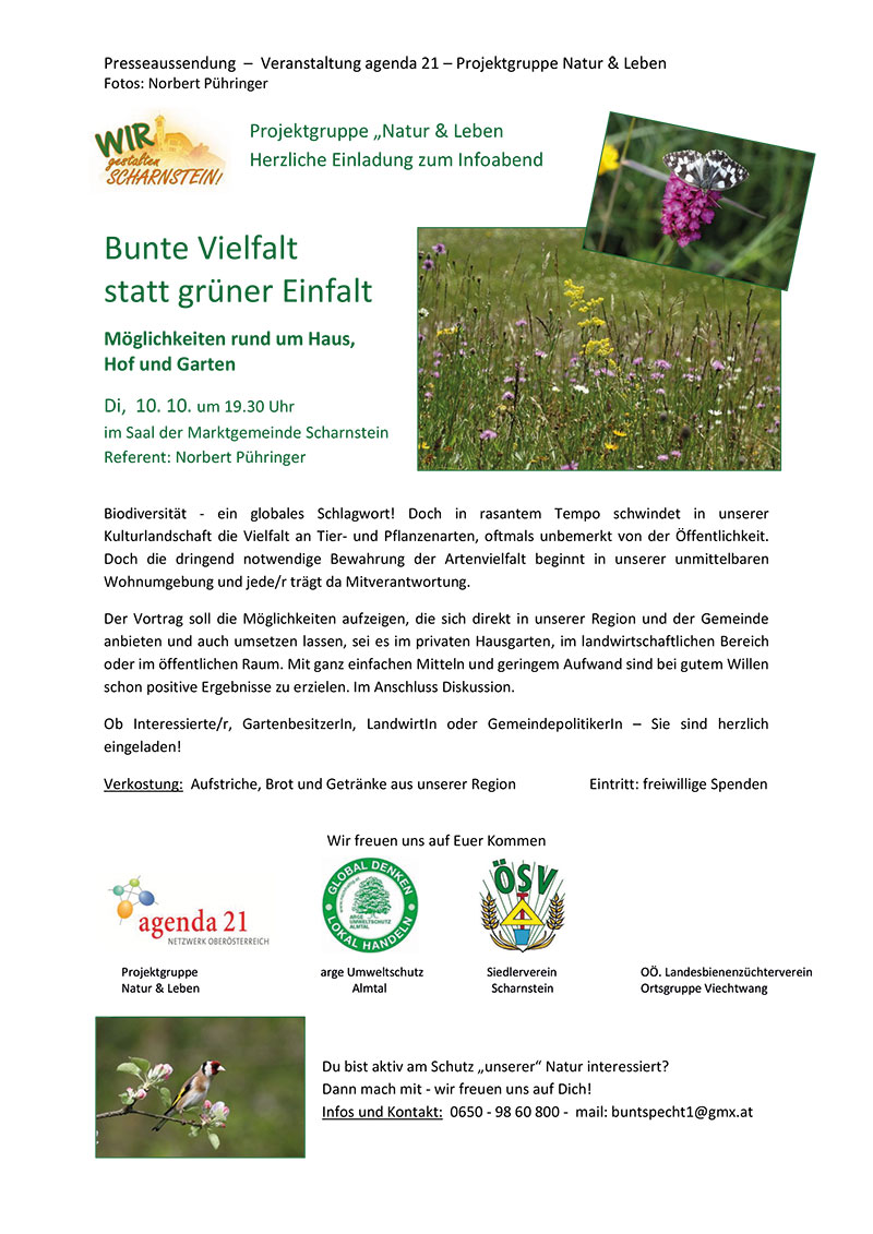 Infoabend: Bunte Vielfalt statt grüner Einfalt | Vorchdorf Online